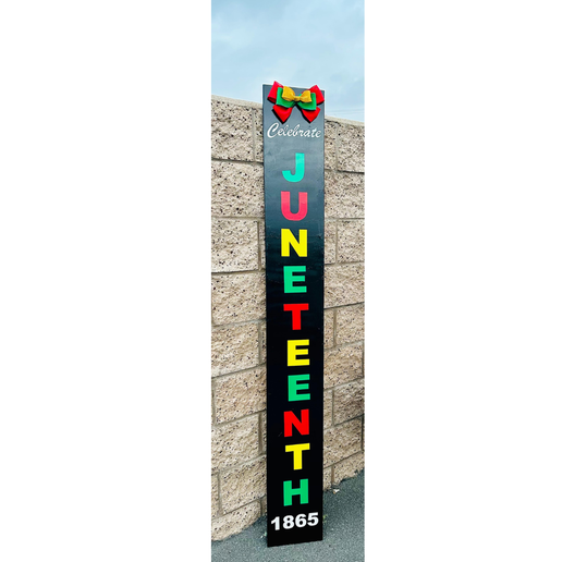 Juneteenth 6ft Porch Leaner – Blessed and Blingy